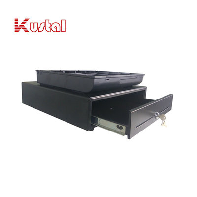 410 mm 12V RJ11 Black Ball Bearing Slide POS Solution Metal Slide Cash Drawer