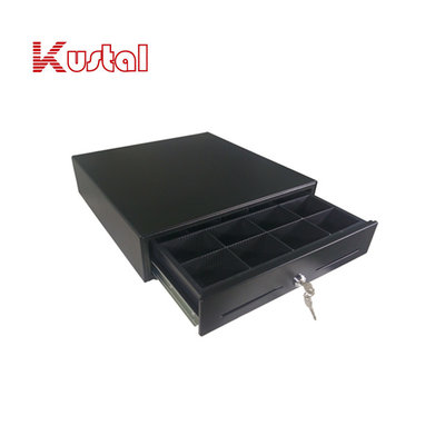 410 mm 24V RJ11 Black Classic Square POS Stainless Panel Slide Cash Drawer