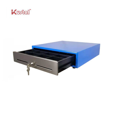 410mm Blue Colorful Metal ABS Pos 12V RJ11 POS Roller Cash Drawer