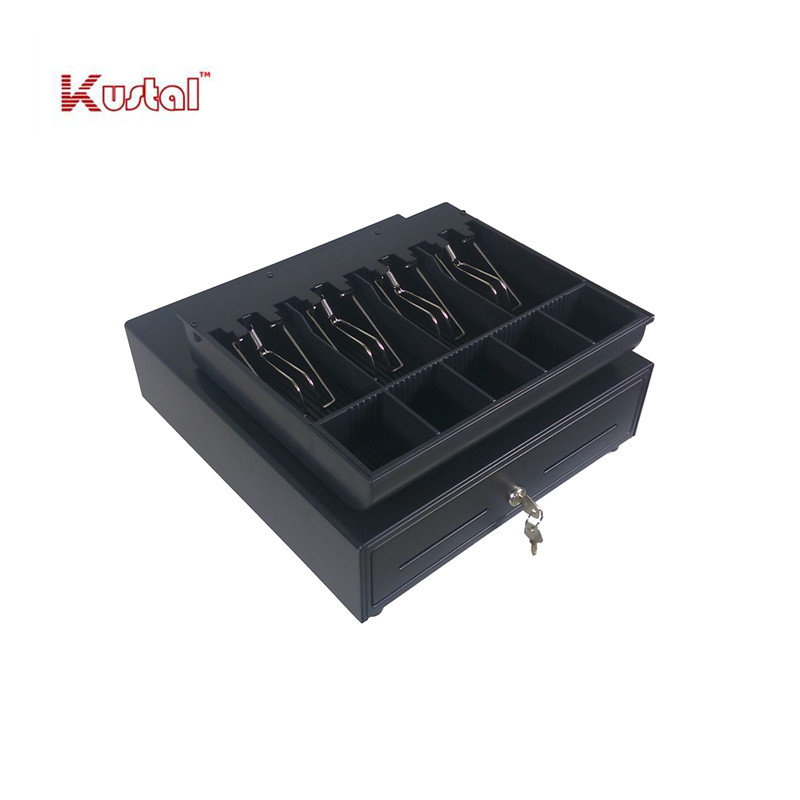 330mm Black 4B5C Detachable RJ11 24V Pos Supermarket Small Cash Drawer
