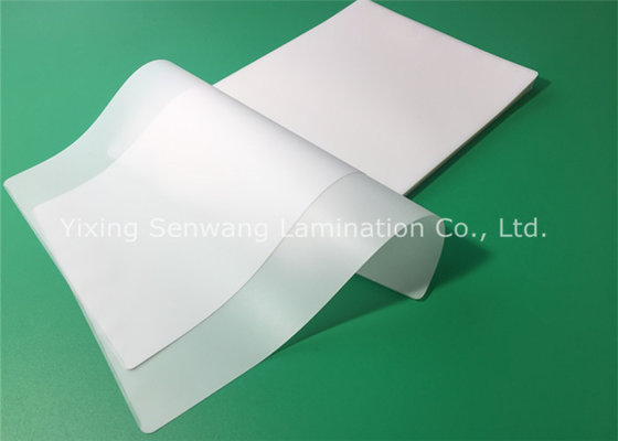 Polyester Matte Finish Laminating Sheets Stain Resistant With Glue EVA