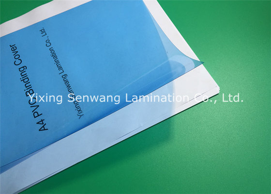 Office Clear Blue Customized Binder Covers 200 Mic Less Fish Eye