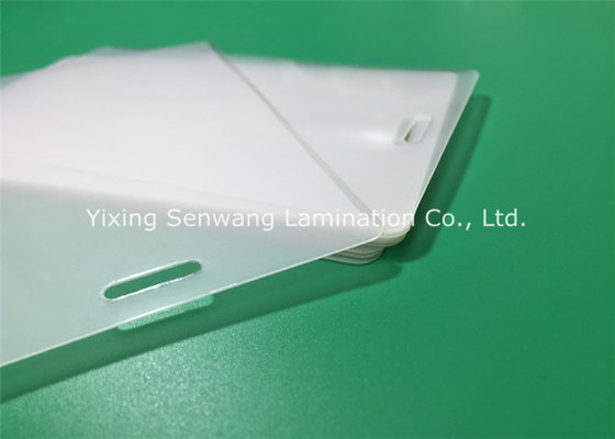 Glossy Slotted Laminating Pouches 175micron 150 Micron Thickness 65X110 MM