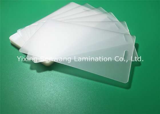 Waterproof Slotted Laminating Pouches 100 Micron Vertical ID Tag Size