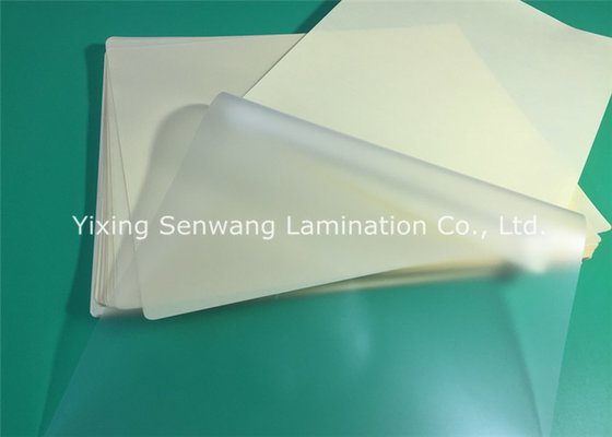 La laminazione posteriore appiccicosa amichevole di ECO riveste il film dell'ANIMALE DOMESTICO laminato 4 mil con colla EVA