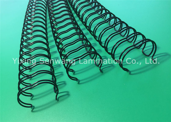 5/8 Inch Nylon Coated Double Wire O Binding Black 135 Pages Paper Quantity