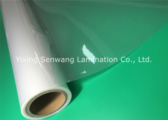 1080MM Clear Polyester Film Roll / Roll Laminating Film With Glue EVA