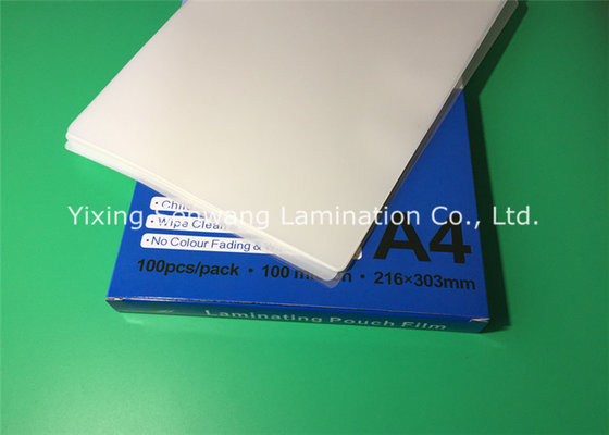 Glossy PET Pouch Laminating Film Glossy Preventing Alteration For Documents Cards