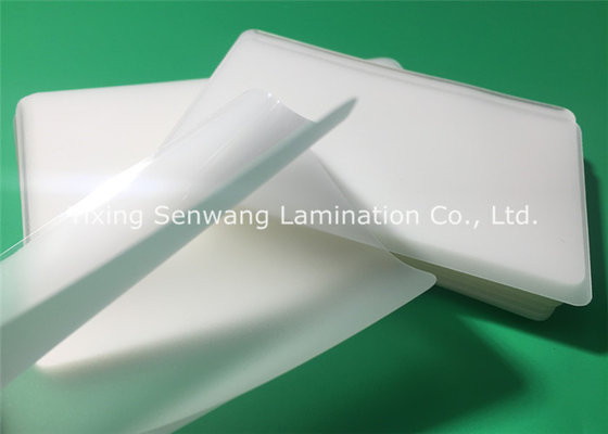 Dirt Resistant 250 Micron Laminating Pouches ID Card Size Heat Laminating Sheets