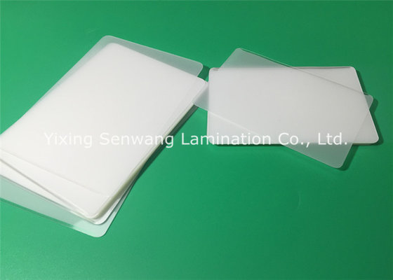 Dirt Resistant 250 Micron Laminating Pouches ID Card Size Heat Laminating Sheets