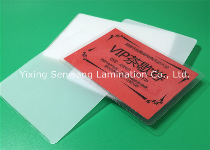 Round Corner Hot Lamination Film , Moisture Proof Laminating Sleeves Pouches