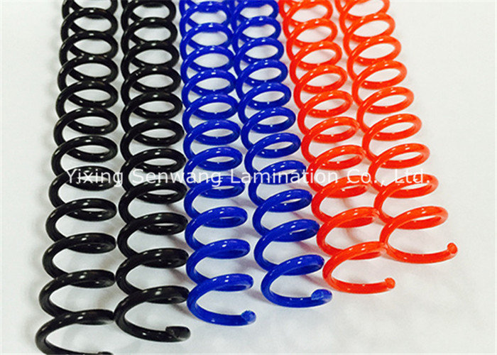 Colorful Plastic Spiral Binding Coils 48 Rings 4 1 Pitch For Office / School