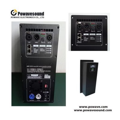 DSP-1211, 1100w + 1100w 2-way amplifier module with 1 in 2 out professional audio processor