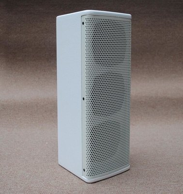 L453 Powavesound Compact Column PA Speaker 4.5 Inch White Slim Loudspeaker Point Source Speaker