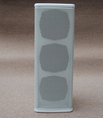 L453 Powavesound Compact Column PA Speaker 4.5 Inch White Slim Loudspeaker Point Source Speaker