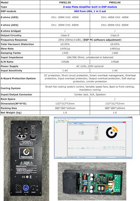 PWS2.36, digital amplifier module for full range speaker and line array NEW arrival
