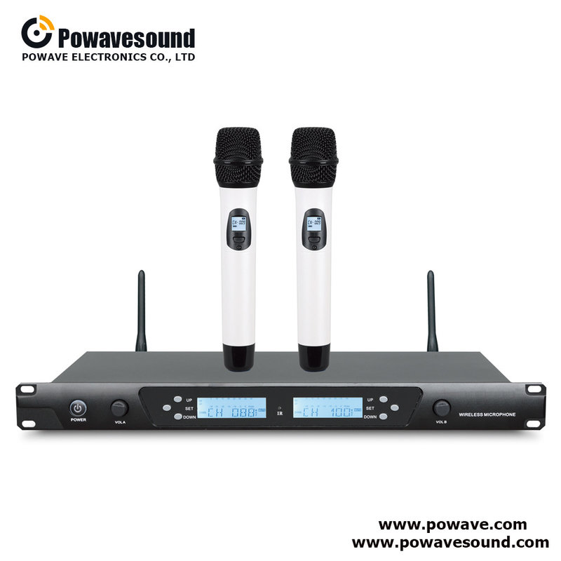 U1 powavesound wireless microphone 2 channel UHF professional stage KTV microphone