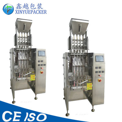 Compact Structure Multi Lane Packaging Machine For Powder / Sauce / Liquid