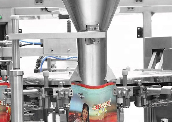 High Accuracy  Rotary Pouch Packing Machine Easy Operate With Multi Workstations