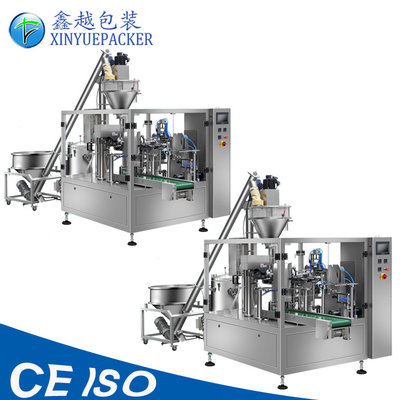 High Accuracy  Rotary Pouch Packing Machine Easy Operate With Multi Workstations