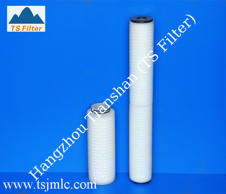 30inch / 5.0 micron Single cage Liquid Filter Cartridge with Larger filtration area / PP or Glassfiber membrane