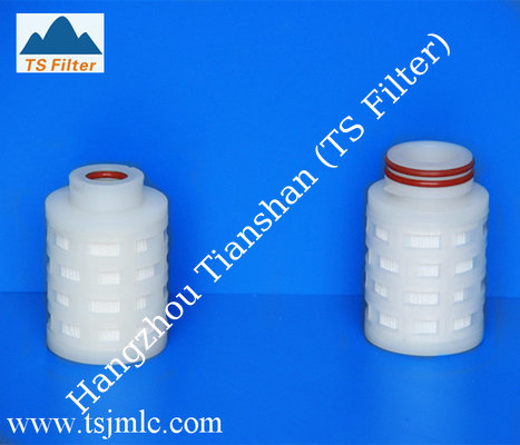 70mm / 0.20 micron Small Pleated Filter Cartridge suitable for small batch and critical liquid / gas filtration
