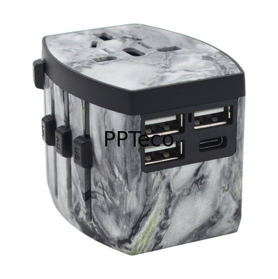 AC/DC Travel Adapter US UK EU AU Universal Multi-Plug Travel Adapter with 3 USB and 1 Type-C Charger Ports