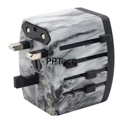 AC/DC Travel Adapter US UK EU AU Universal Multi-Plug Travel Adapter with 3 USB and 1 Type-C Charger Ports
