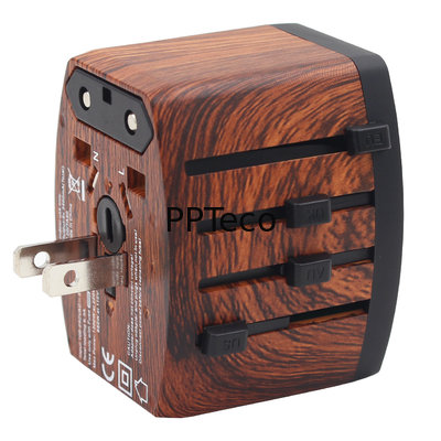 Universal All-in-One Travel Charger International Travel Power Adapter with 3-ports USB and 1-port Type-C