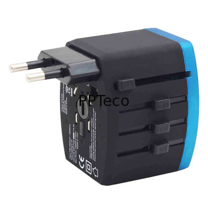 World Universal Travel Adapter with 3 USB US UK EU AU Worldwide Travel Adapter