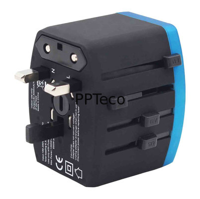World Universal Travel Adapter with 3 USB US UK EU AU Worldwide Travel Adapter
