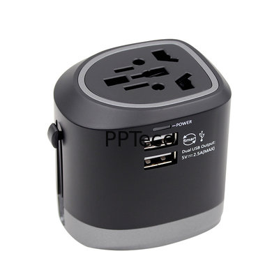 2019 Latest Electrical Smart USB Adapter Socket Universal Travel Charger 2 USB with UK US AU EU Plug Adaptor
