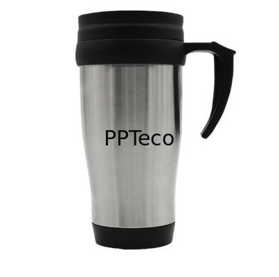 Eco-friendly inner plastic stainless steel travel mug coffee tumbler cup