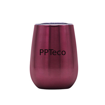 Personalized insulated stainless steel wine tumbler cup