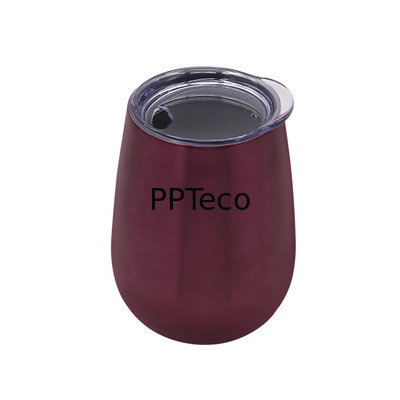 Personalized insulated stainless steel wine tumbler cup