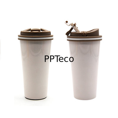 Reusable travel mug manufactured reusable insulated drinking coffee cup with pp lid