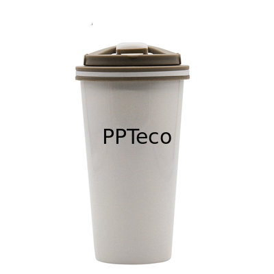 Reusable travel mug manufactured reusable insulated drinking coffee cup with pp lid