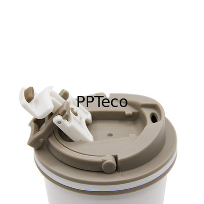 Reusable travel mug manufactured reusable insulated drinking coffee cup with pp lid