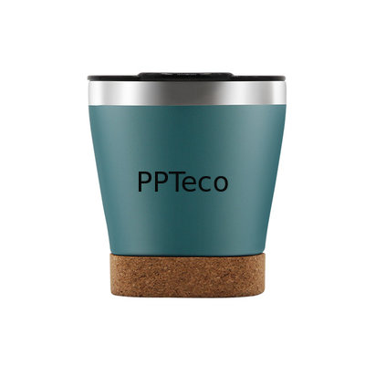 High quality double wall stainless steel promotional vacuum insulated reusable coffee cup with silicone lid