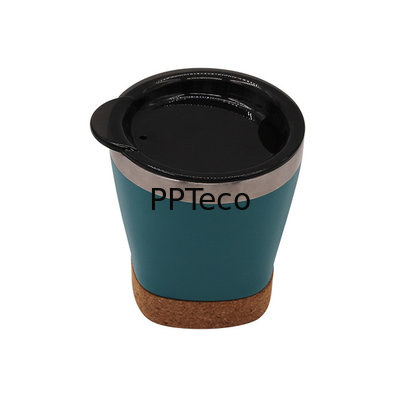 High quality double wall stainless steel promotional vacuum insulated reusable coffee cup with silicone lid