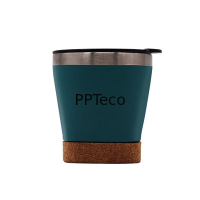 High quality double wall stainless steel promotional vacuum insulated reusable coffee cup with silicone lid