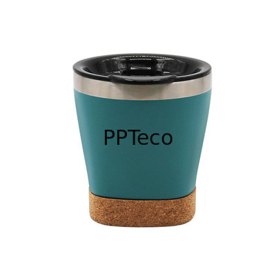 High quality double wall stainless steel promotional vacuum insulated reusable coffee cup with silicone lid