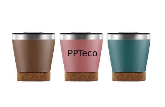 High quality double wall stainless steel promotional vacuum insulated reusable coffee cup with silicone lid