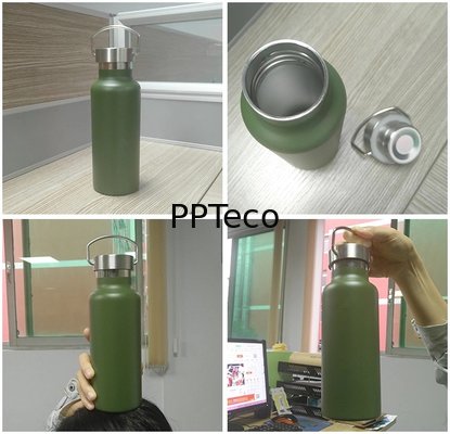 2019 Promotional Leak Proof Outdoor Cola Shaped Powder Coating Sports Vacuum Insulated Stainless Steel Water Bottle