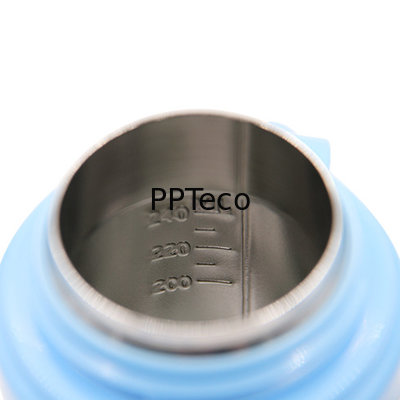 240ml BPA free stainless steel baby feeding bottle with silicon nipple