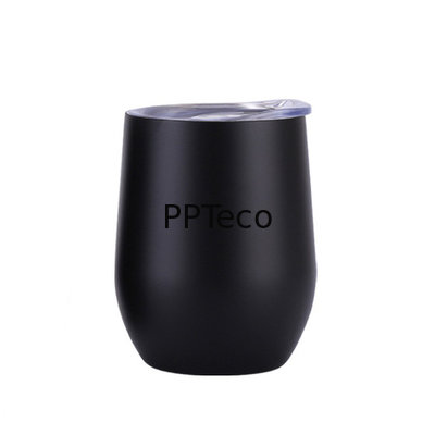 Double wall 304 stainless steel insulated wine glass tumbler 12 oz wine sippy cup