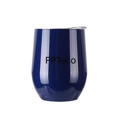 Double wall 304 stainless steel insulated wine glass tumbler 12 oz wine sippy cup