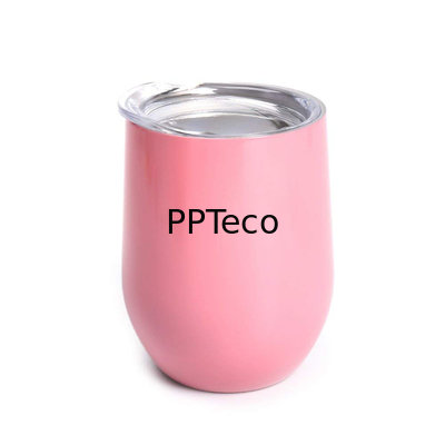 Wine Glass Tumbler with Lid Vacuum Insulated Travel Tumbler Cup for wine