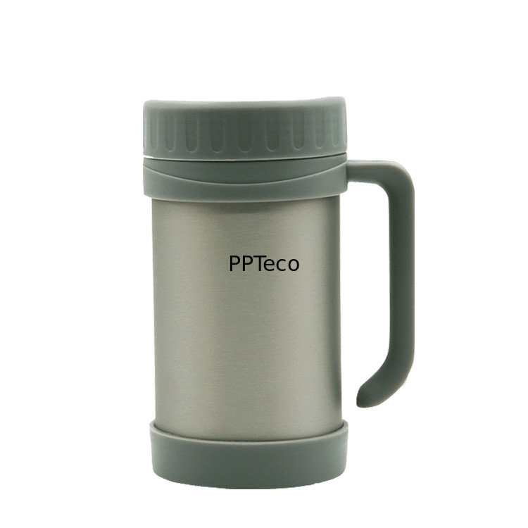 Stable non-slip silica gel base 450ml double wall vacuum cup flask made in china