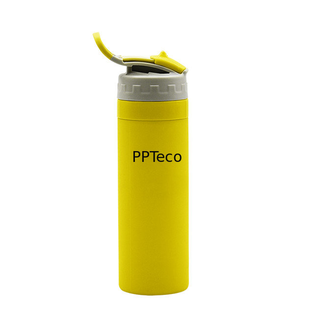 Customized promotional multi-colors outdoor silicone material collapsible foldable water bottle